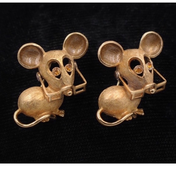 Avon | Jewelry | Vintage Avon Mouse Articulating Glasses Rhinestone ...